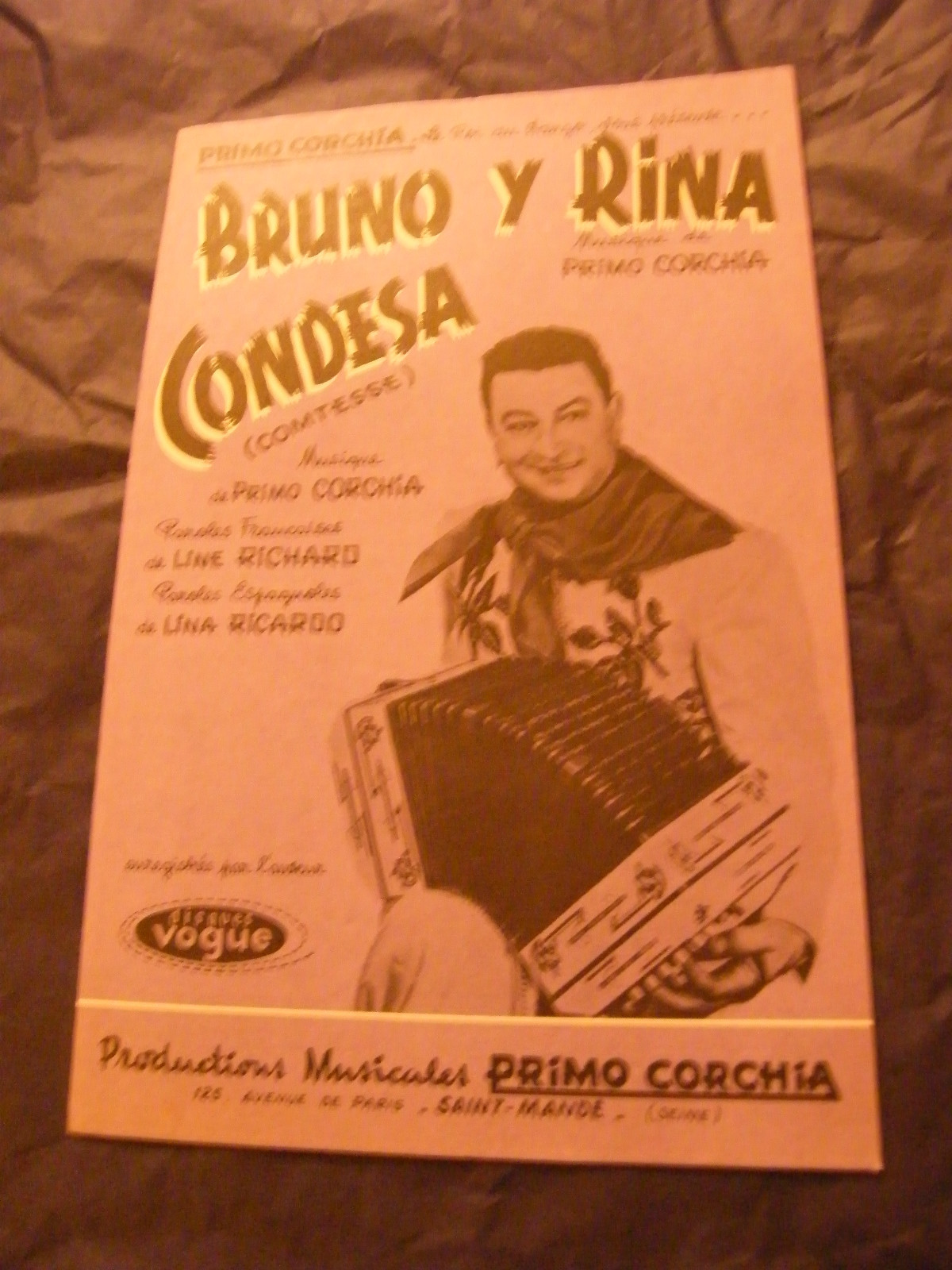 Partition Bruno Y Rina Condesa Primo Corchia | eBay