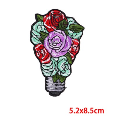 light bulb W2" X H3.3" Embroidered Iron On Patch 3729 | eBay