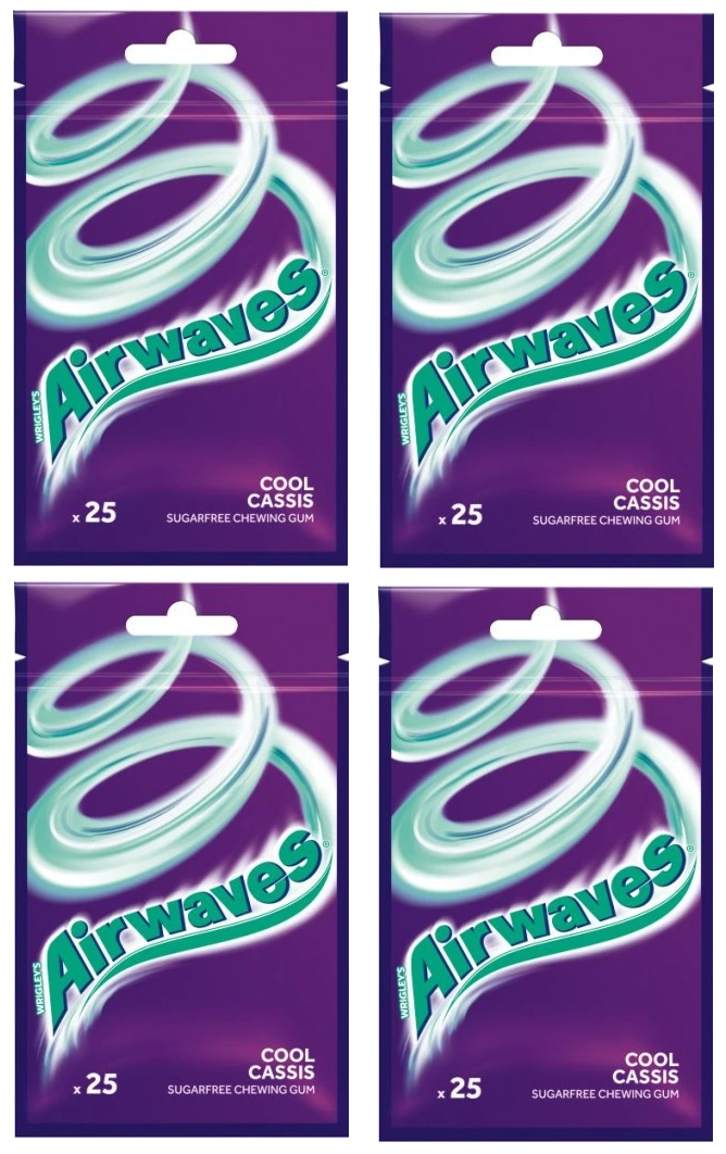WRIGLEY'S AIRWAVES COOL CASSIS - 4x29G - SUGAR FREE CHEWING GUM ...