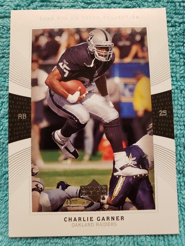 2003 NFL UD PATCH COLLECTION CHARLIE GARNER #45 OAKLAND RAIDERS | eBay