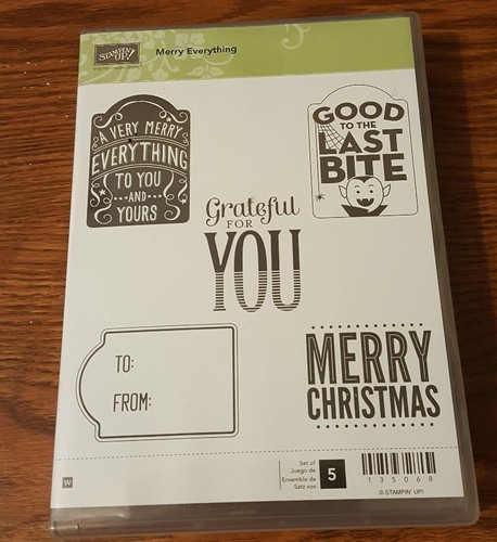 STAMPIN UP MERRY EVERYTHING WOOD MOUNT STAMP SET | eBay