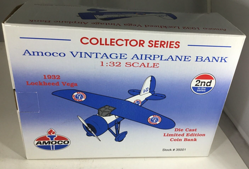 Amoco Airplane Bank 1932 Lockheed Vega Limited Edition 2nd In Series ...