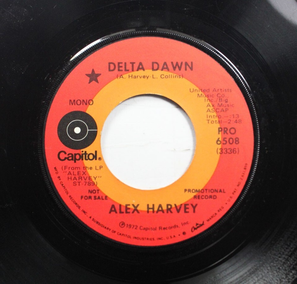 Hear! Rock Promo 45 Alex Harvey - Delta Dawn / Delta Dawn On Capitol | eBay