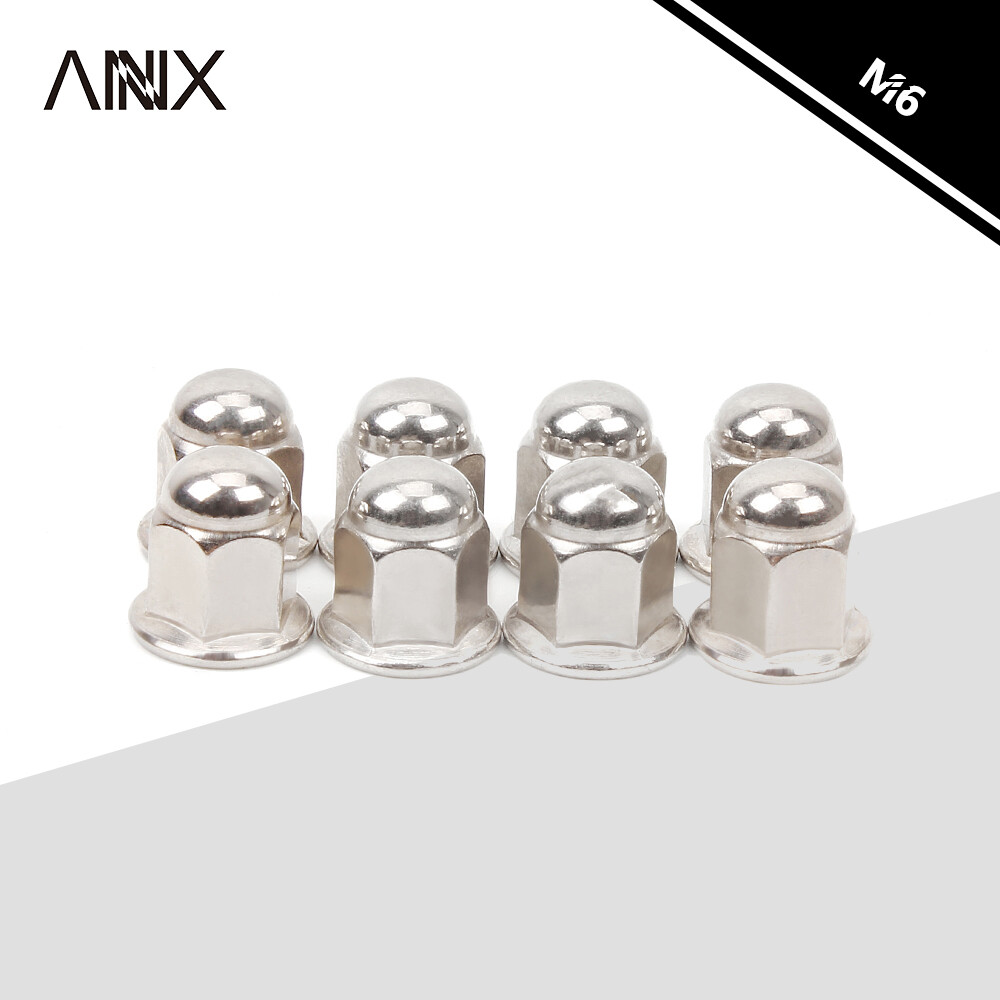 M6 Acorn Cap Nut Screw Bolt Hex Head Dome Metric 6mm x Thread Pitch 1.0 ...
