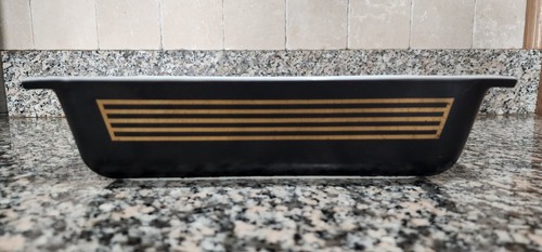 Vintage 1958 Pyrex Musical Staff Black Gold Lines Space Saver 2qt 575 ...