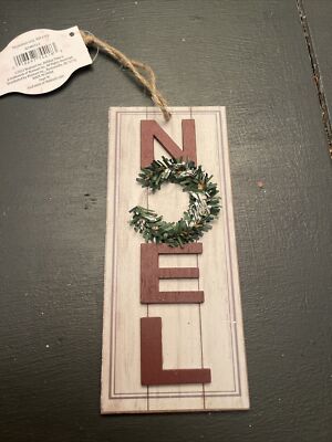 Holiday Time Noel Wood Sign Ornament NWT | eBay