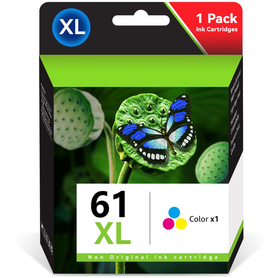 61XL Ink Cartridge replacement for HP 61XL Deskjet 2543 2544 3050 3512 ...