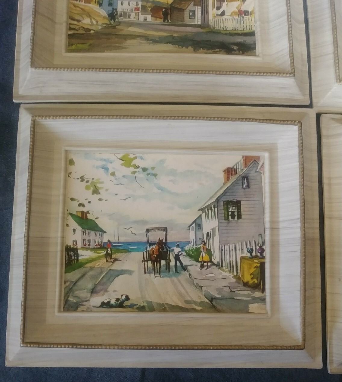 Vintage Donald Art Company Lithograph Art Prints On Frame 7.75"×6.75 ...