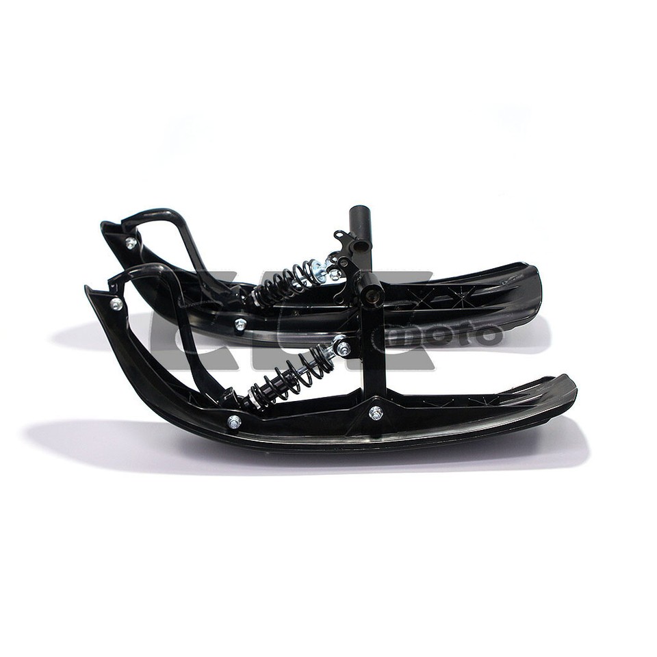 Snowmobile Front Sled Sleds Black Plastic Skis Kit For Snowmobile ATV ...