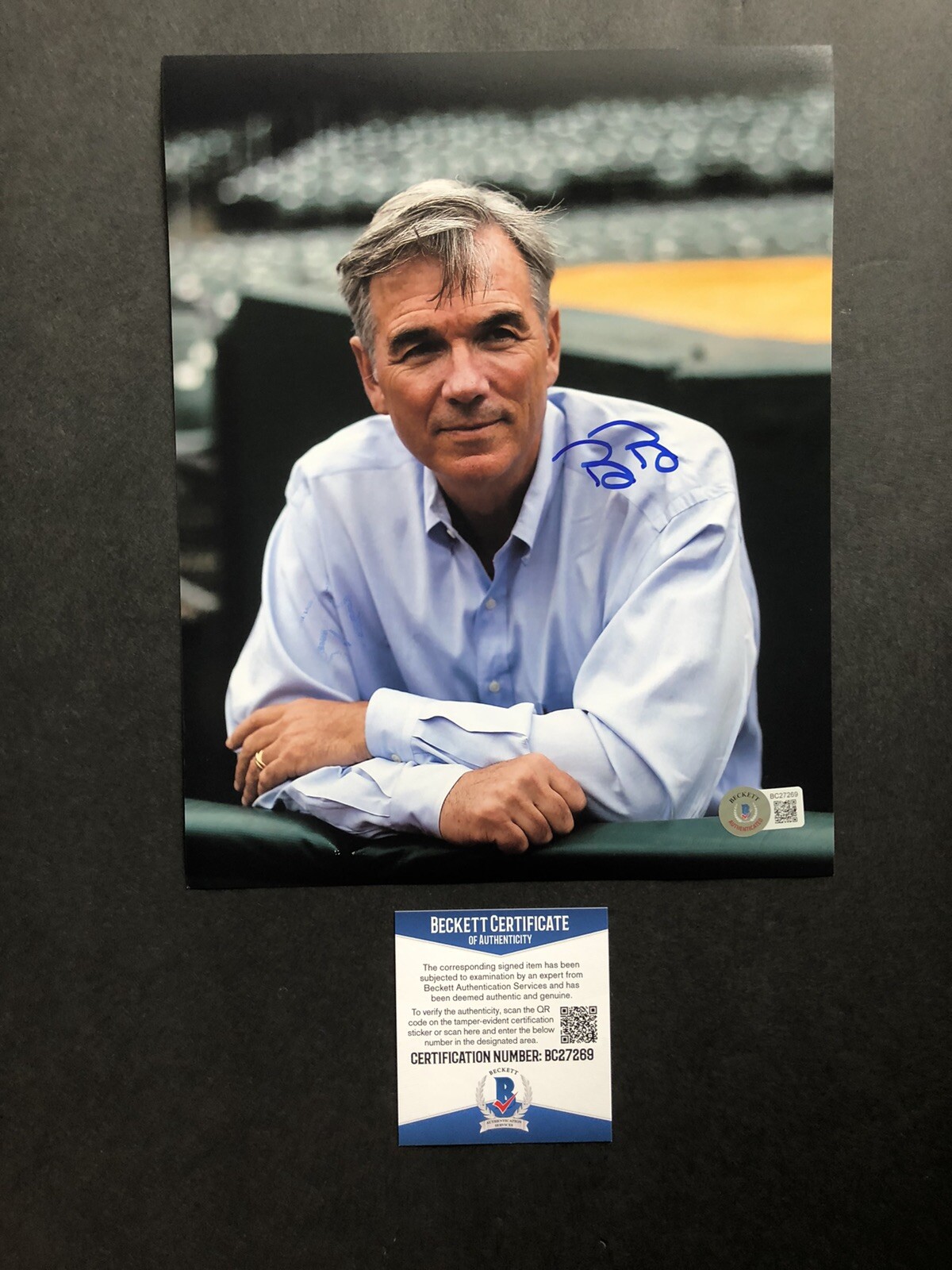 Billy Beane Autographed Memorabilia | Signed Photo, Jersey ...