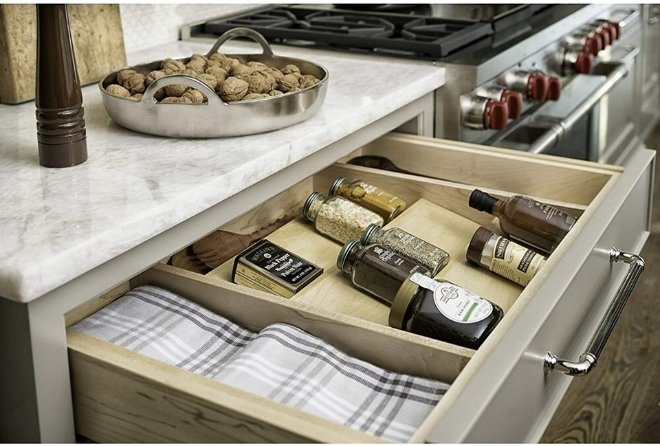 Rev-A-Shelf 4SDI-18 16-Inch 3-Tier Trim-to-Fit Drawer Organizer Cabinet ...