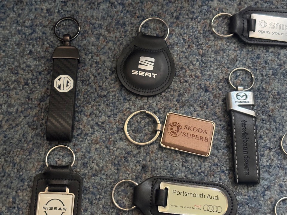 Car Keyrings Job Lot Bundle Auto Vehicle Audi Nissan Honda Keyring ...