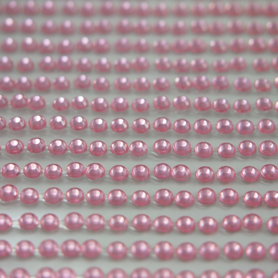 750pcs X 3mm Baby Pink Rhinestone Gems Self Adhesive Stick on Crystals ...