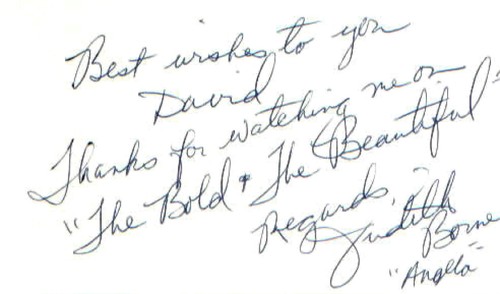 JUDITH BORNE - Actress - Bold and the Beautiful / Angela Forrester ...