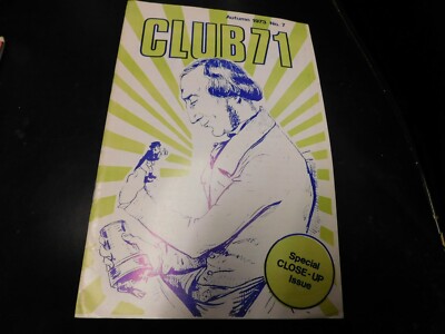 Club 71 Magic Magician Magazine - England Autumn 1973 #7 Close Up Issue ...