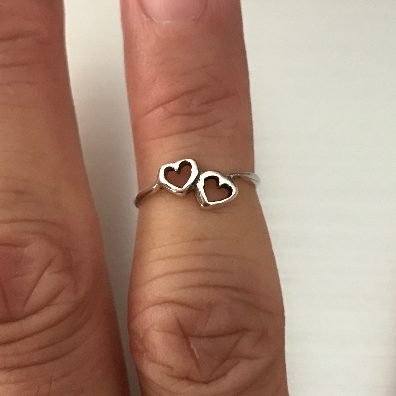 Sterling Silver Loving Hearts Toe Ring, Silver Ring, Heart Ring, Love ...