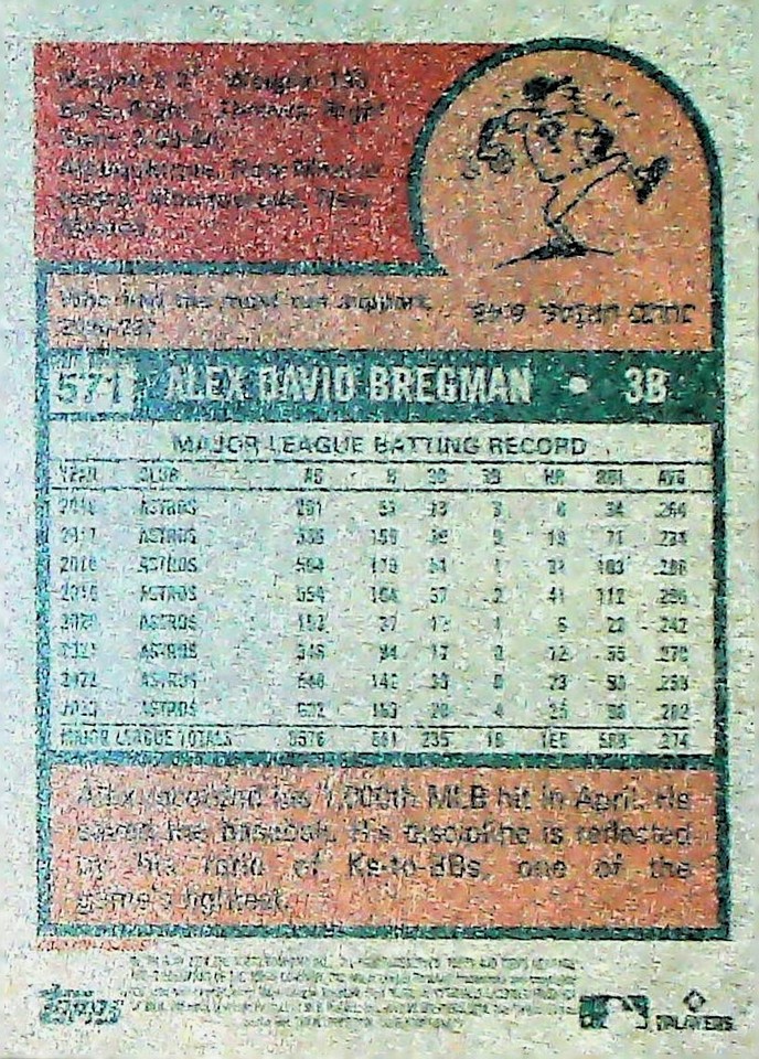 2024 TOPPS HERITAGE HIGH NUMBER GREEN BORDER 571 ALEX BREGMAN HOUSTAN ...