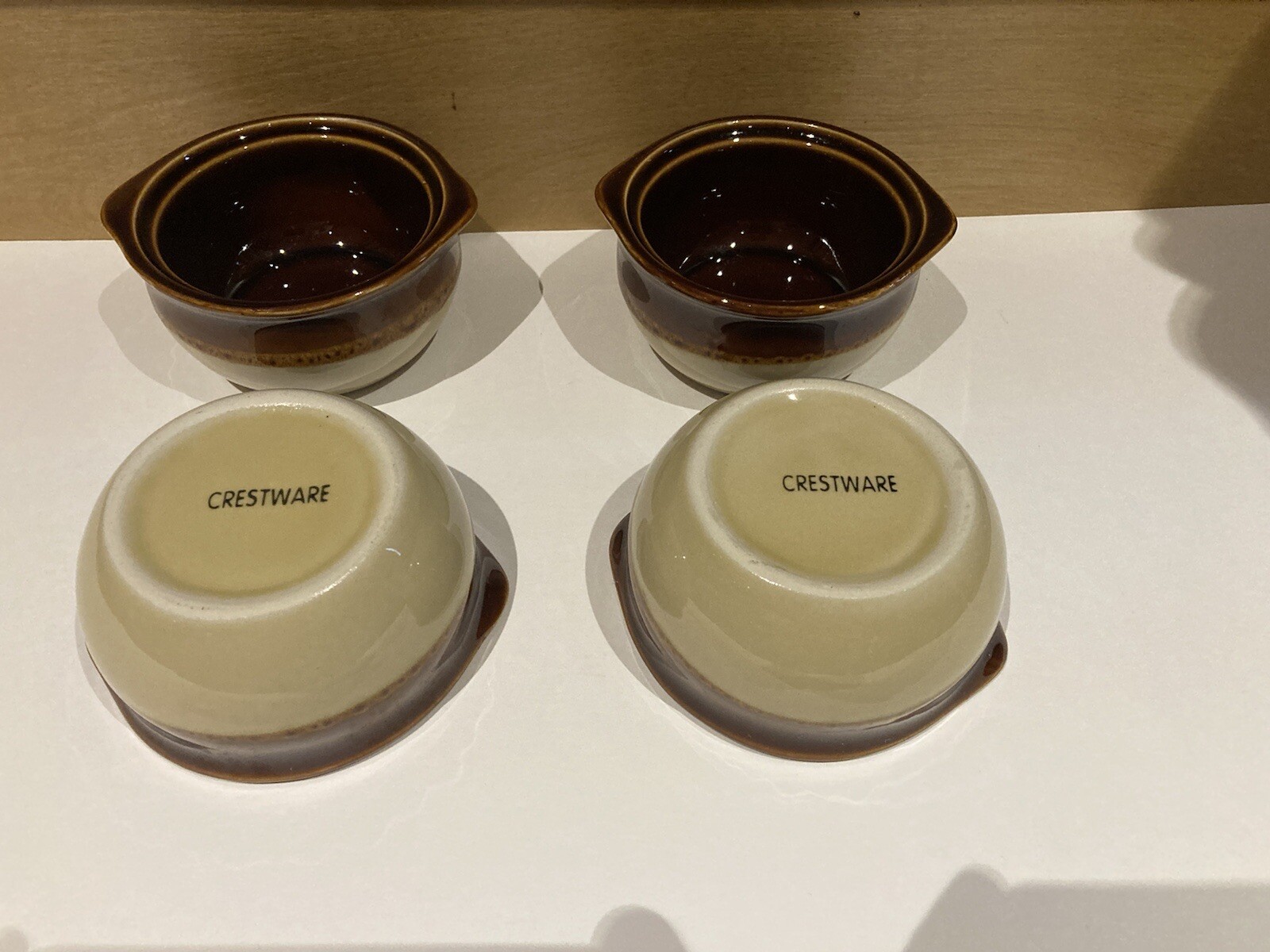 Crestware Porcelain Ceramic Onion Soup Crock Bowls, Small 10 Ounce, Set ...