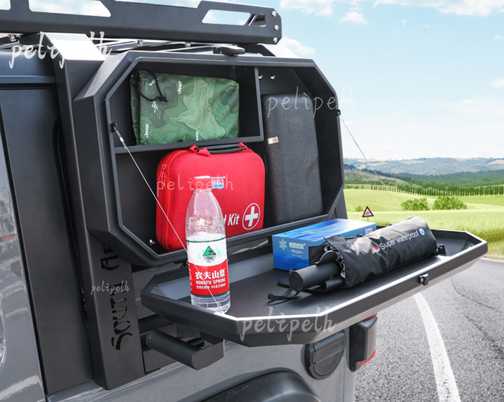 Rear Side Window Storage Box For Jeep Wrangler JL 4D 2018+ Aluminum ...