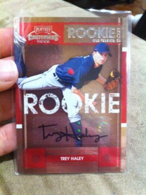 TREY HALEY CLEVELAND INDIANS 2008 PLAYOFF CONTENDERS ROOKIE AUTOGRAPH ...