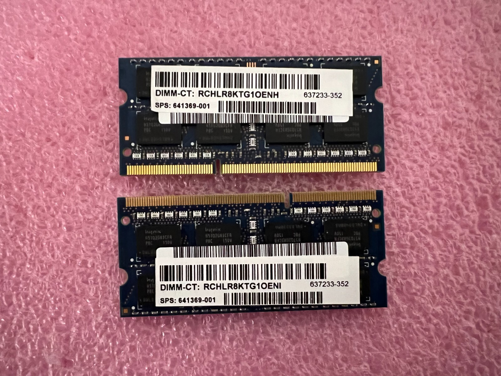 1 LOT OF 2 HP 4GB 641369-001 (8GB TOTAL) DDR3L Laptop Memory RAM 637233 ...