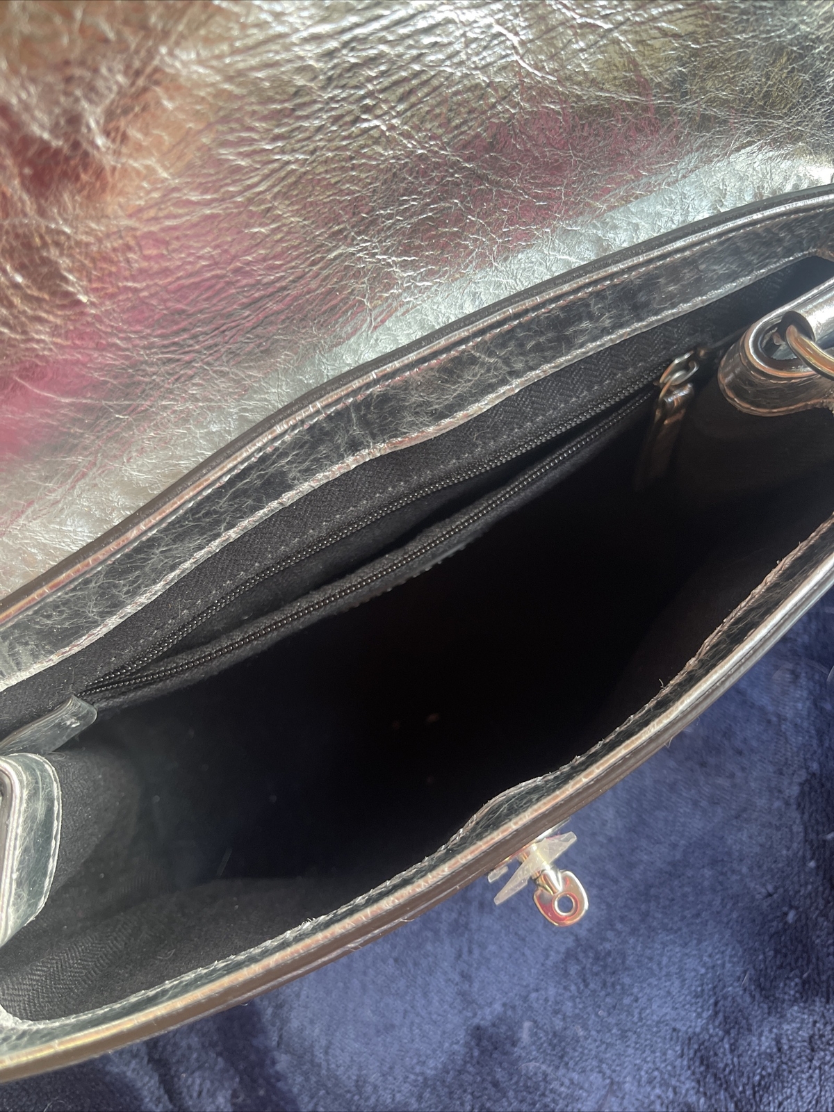 Mulberry silver Crinkled Metallic Leather mini Alexa | eBay UK