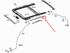 MERCEDES-BENZ C W205 RIGHT SLIDING SUNROOF COVER STRIP A2057820200 ...
