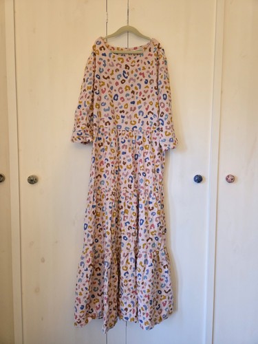 Sugarhill Brighton Pink Colourful Leopard Print Maxi Midi Dress Size 10 ...