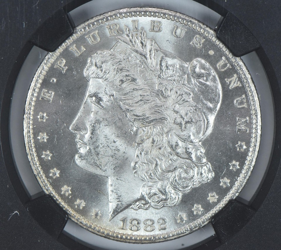 1883-CC Morgan Silver Dollar Original Bag Fragment MS63 NGC Blue Label ...
