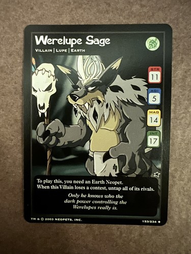 NEOPETS WERELUPE SAGE 153/234 | 2003 | eBay