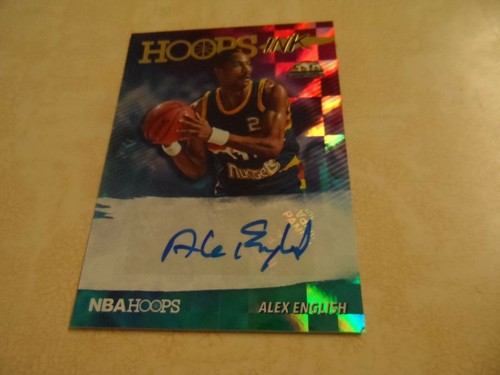 ALEX ENGLISH SIGNED/AUTOGRAPHED 2019 PANINI certified card NBA DENVER ...
