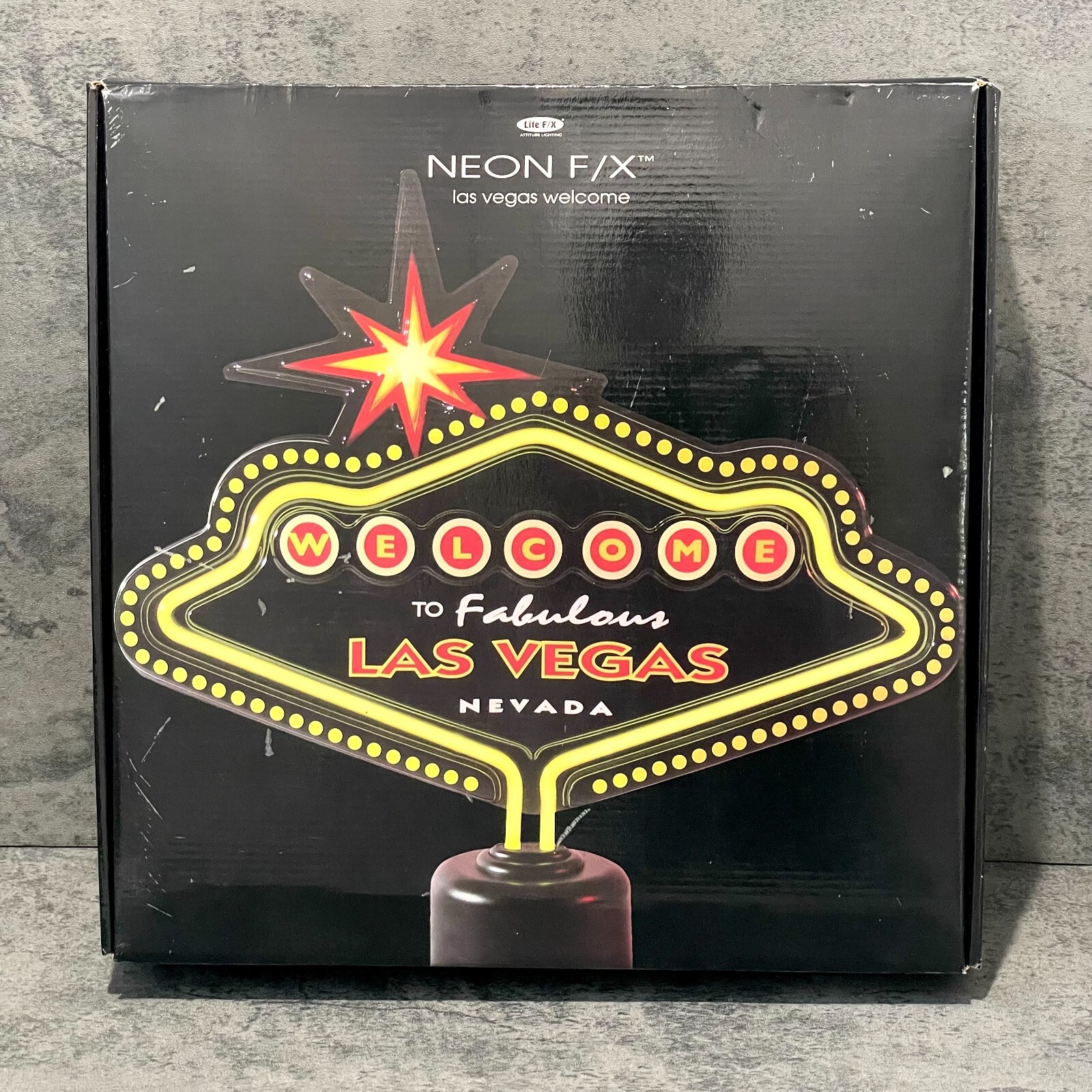 "WELCOME TO FABULOUS LAS VEGAS NEVADA" NEON F/X LIGHTED BAR DESK SIGN ...