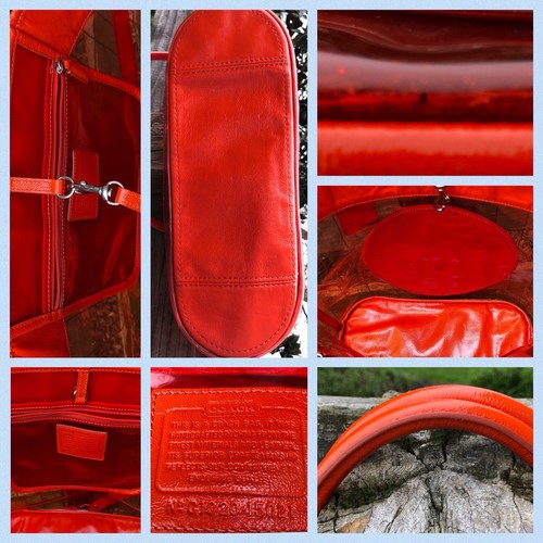 Coach 15021 Transparent Clear Red Tote Collette Colette Rare Plastic ...
