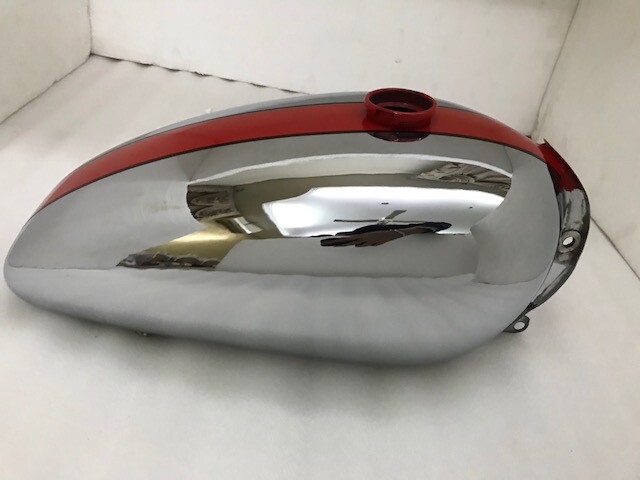 Fit For Royal Enfield 1968 Interceptor Red Painted aluminum stripe Tank ...