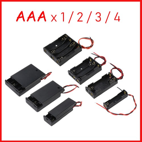 AAA x 1 2 3 4 Battery Holder/Connector Enclosed or Open Box Storage ...