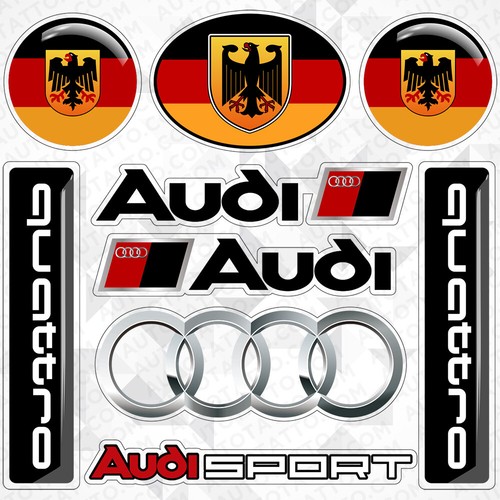 For Audi Sport Racing Car Logo Sticker Vinyl 3D Decal Stripes Logo ...