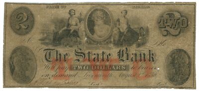 1856 State Bank Indiana IN $2 W411-2 (L2415) | eBay