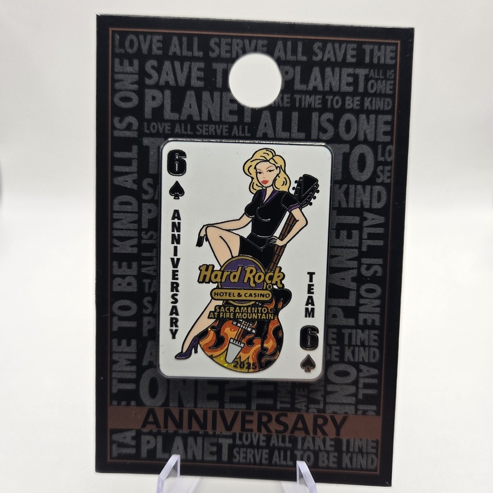 Hard Rock Hotel And Casino At Sacramento 6th Anniversary Team Pin | eBay