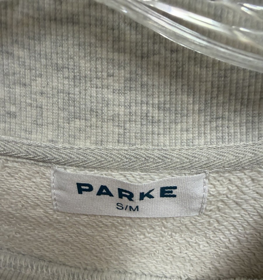 $130 PARKE X Set SZ S M Varsity Mockneck Heritage Terry Sweatshirt in ...
