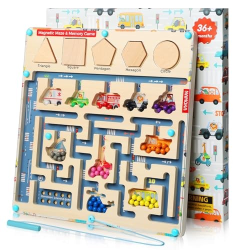 Magnetic Color and Number Maze - Montessori Toys for 3+ Year Old ...