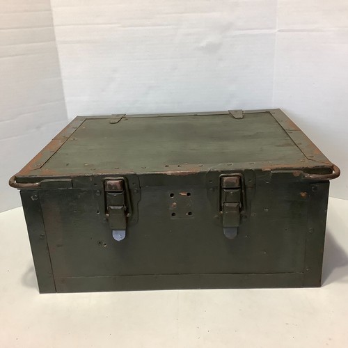 Vintage Military Wooden Storage Foot Locker Chest 19" x 15" x 8.5" | eBay