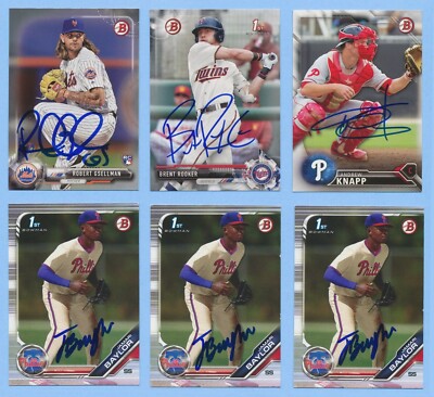 JAMARI BAYLOR Signed-Autograph 2019 Bowman Draft 1st RC #BD-41 Phillies ...