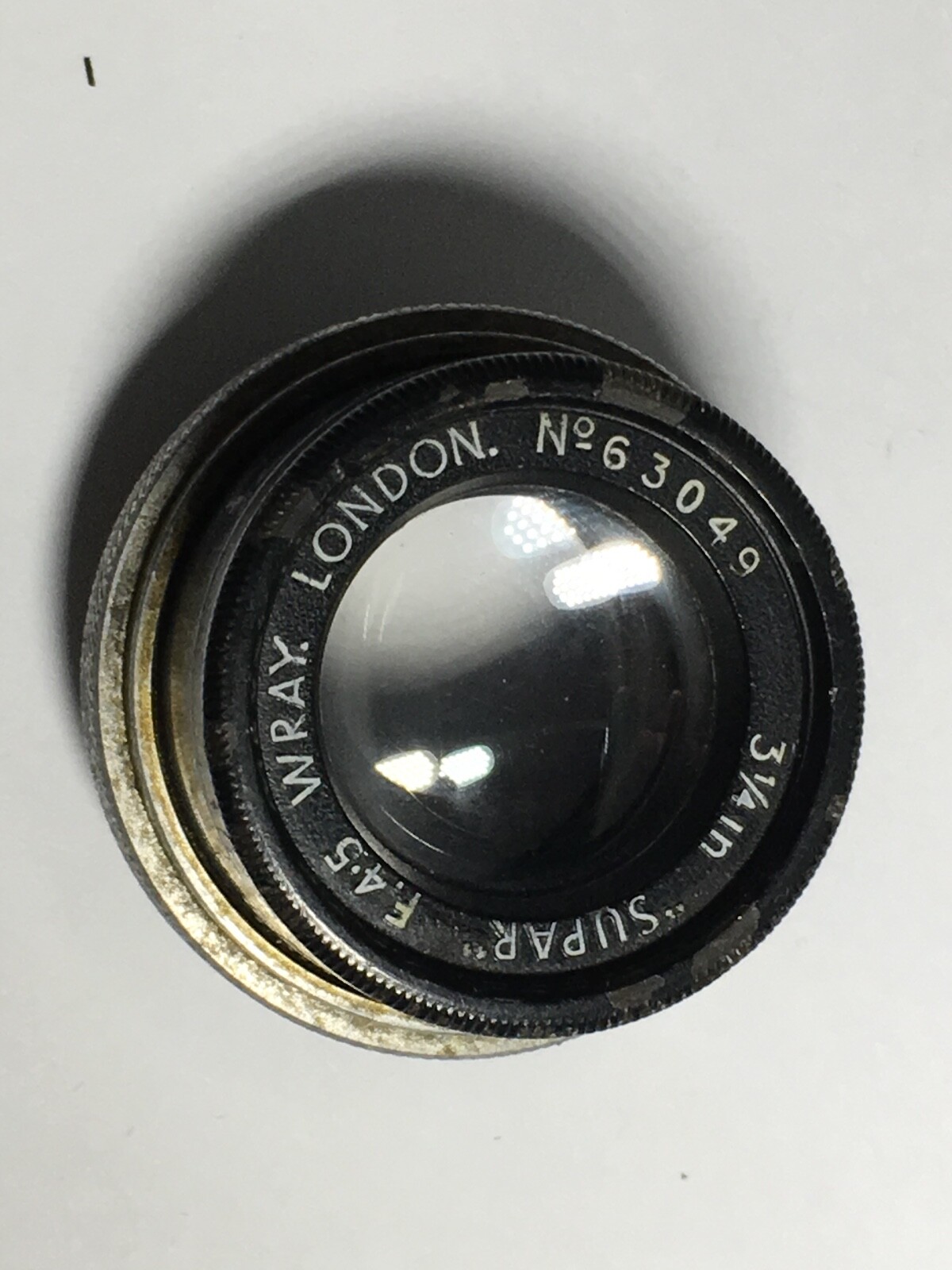 WRAY LONDON 3 1/4" SUPAR F4.5 ENLARGE LENS CREATIVE LENS Low serial no ...