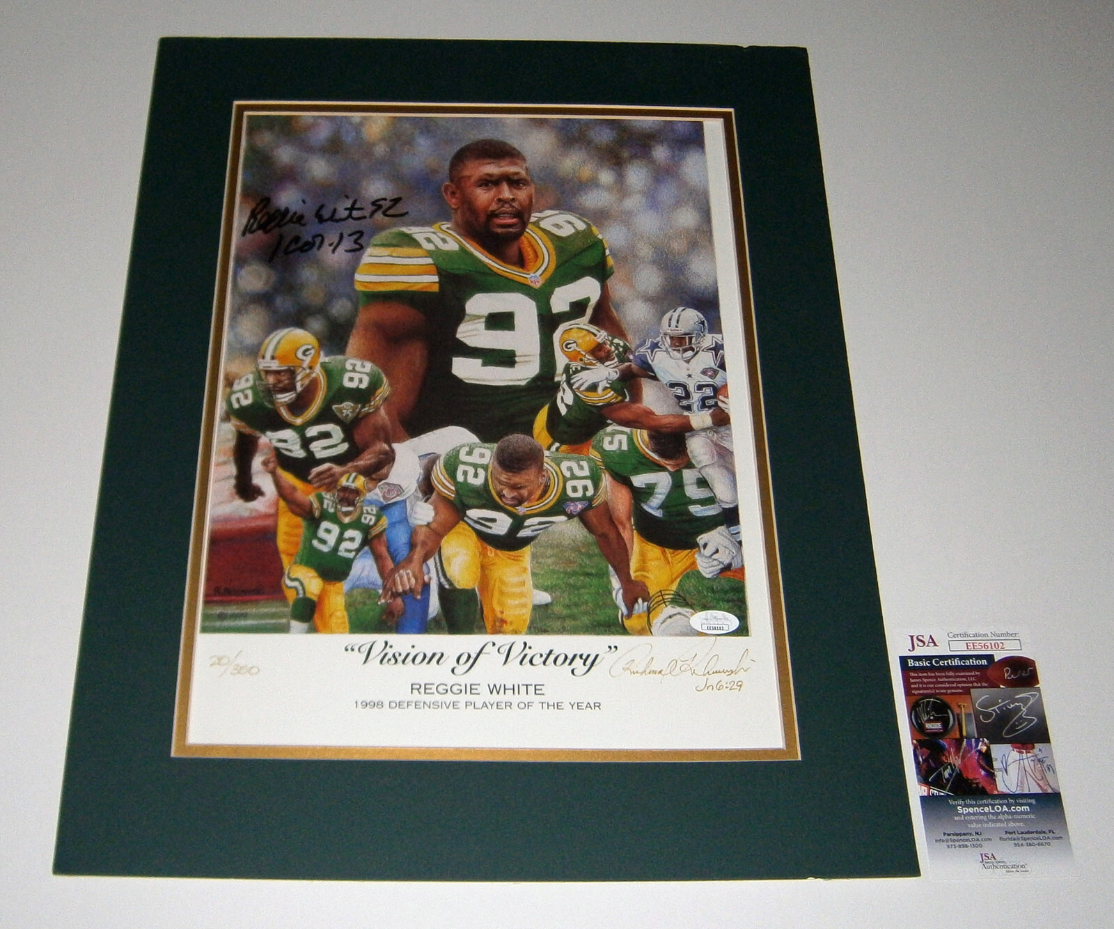 Reggie White Autographed Memorabilia | Signed Photo, Jersey ...