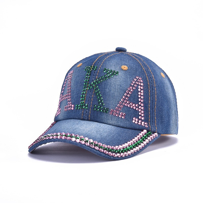 Denim Hat Bling Studded Rhinestones Baseball Cap Hat Adjustable ...