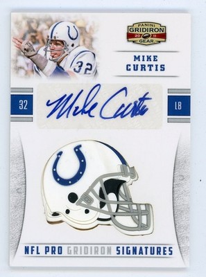 2011 Panini Gridiron Gear MIKE CURTIS Baltimore Colts HELMET AUTO 09/30 ...