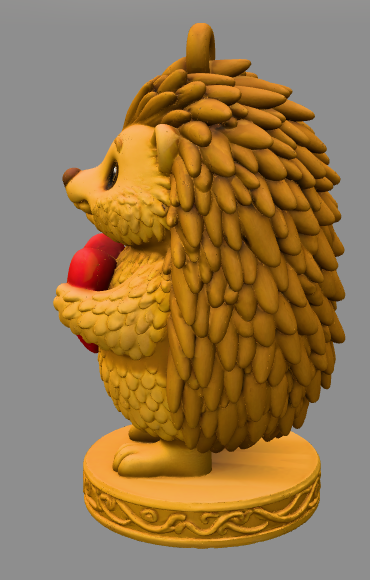 Cute Hedgehog STL File – 3D Printable Valentine Figurine Pendant STL ...