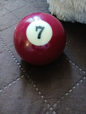 Vintage Replacement Pool Ball Billiards Maroon Solid #7 Ball 2 1/4 ...