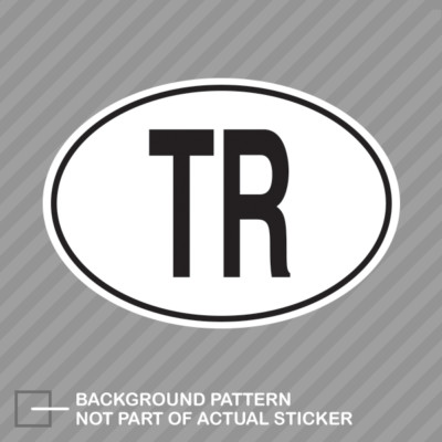 TR Turkey Country Code Oval Sticker Decal Vinyl Turkish euro | eBay