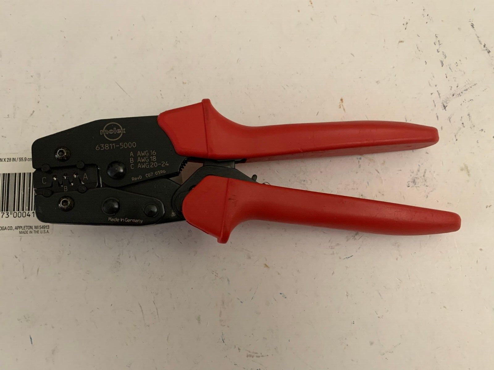 63811-5000 Crimp Tool 24-18 AWG Molex Hand Tool Crimper MADE IN GERMANY ...